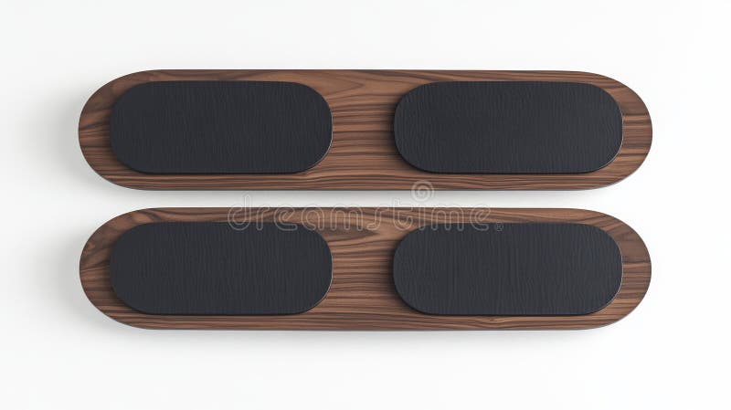 Two Empty Chalkboards with Wooden Frames are Set Against a White ...