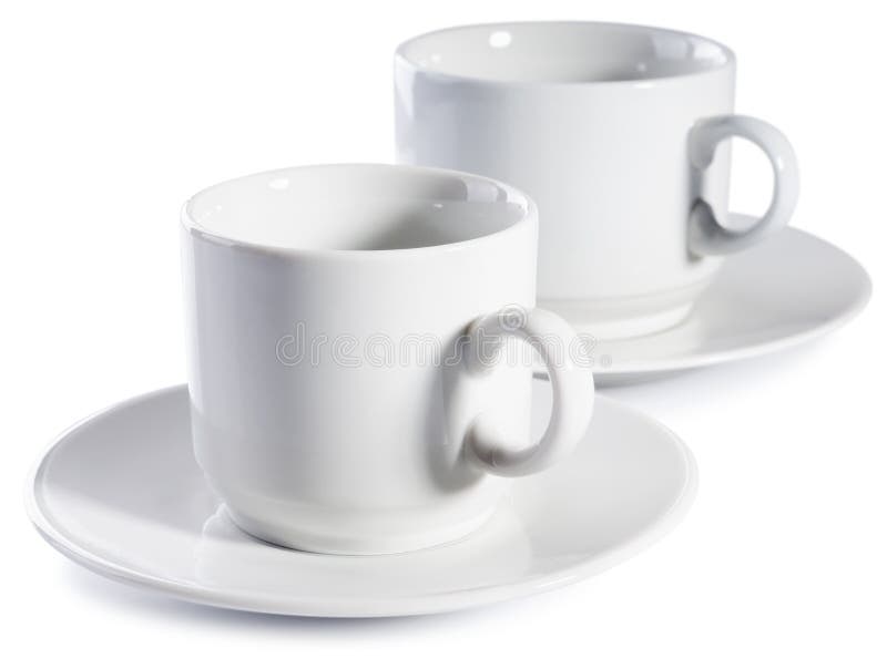 Coffee cup and saucer stock photo. Image of dishware, isolated - 9243972