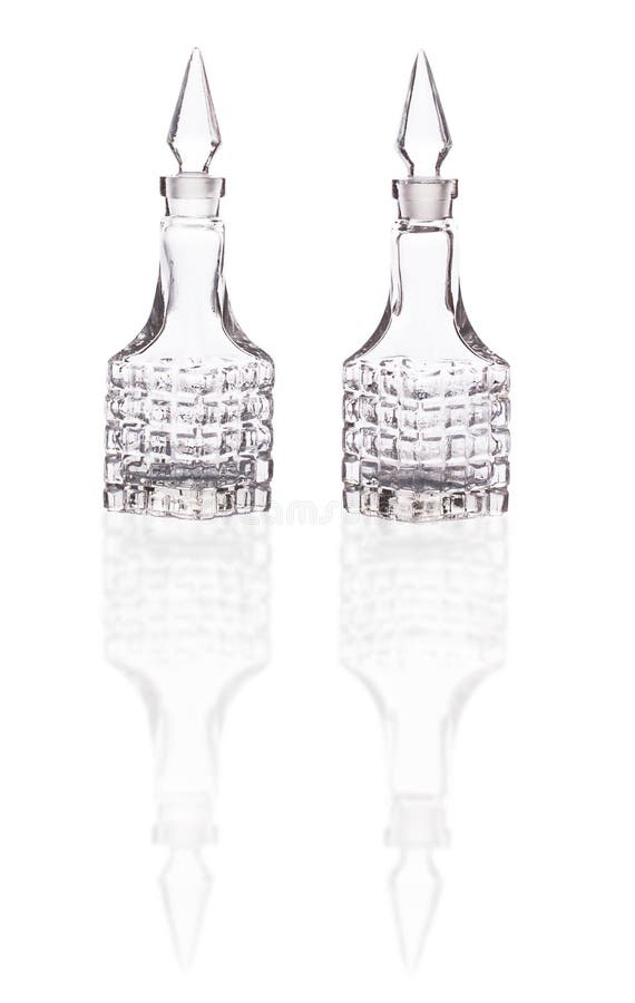 Two Empty Glass Containers for Sauces Stock Image - Image of container ...