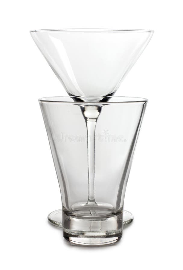 Two empty glass cups stock photo. Image of liqueur, juice - 23994852