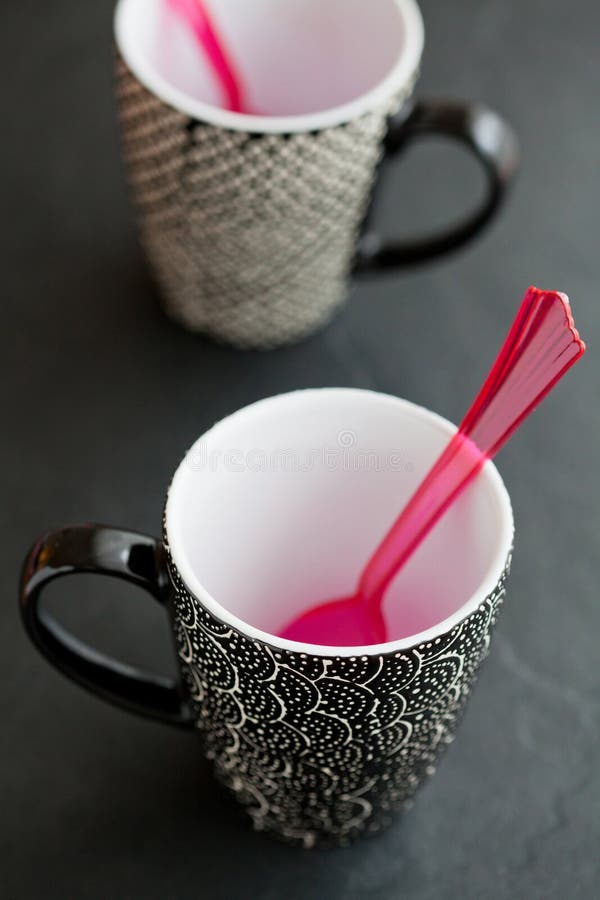 Two empty mugs stock photo. Image of preparation, readiness - 34777132