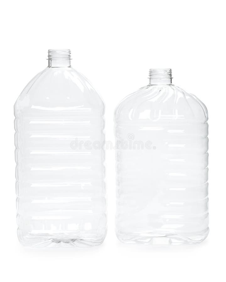 Two Empty New Plastic Bottle Isolated on White Background Stock Image ...