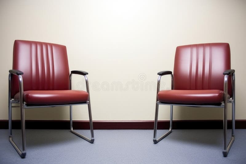 Two Empty Seats Opposite Each Other in a Meeting Room Stock Photo ...