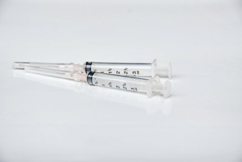 Two empty syringe stock photo. Image of blood, needle - 71972314