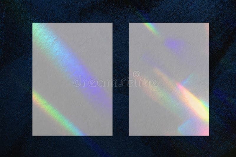 Two Empty Vertical Rectangle Poster Mockup on Blue Background Stock ...