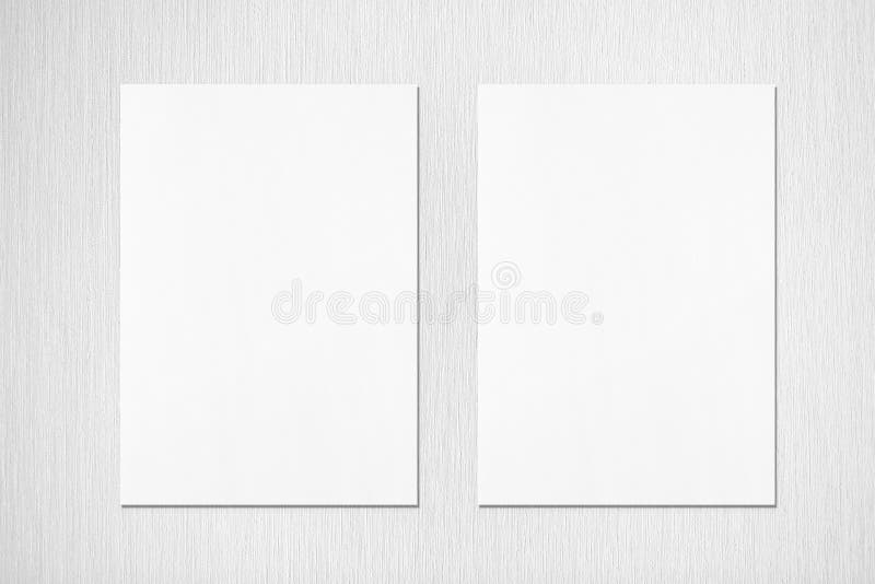 Two Empty White Vertical Rectangle Poster Mockups Stock Image - Image ...