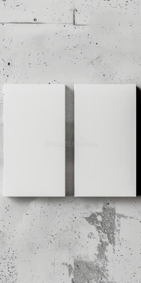 Two Empty White Vertical Rectangle Price-list or Menu Mockups with Soft ...