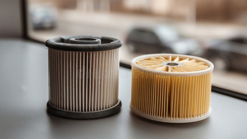 Two Engine Air Filters on Window Sill: Comparison of Designs and ...