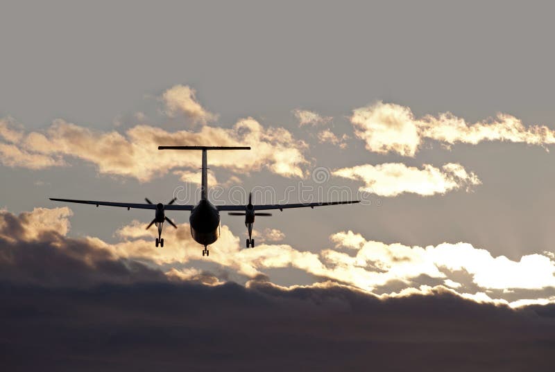 Two Engine Propeller Aeroplane Stock Image - Image of vintage, plane ...