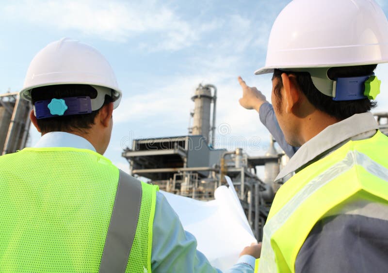 Two Engineer Discussing a New Project Stock Image - Image of work ...