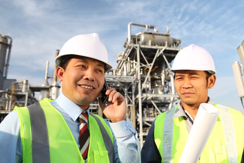 Two engineer oil industry stock image. Image of engineer - 24395639