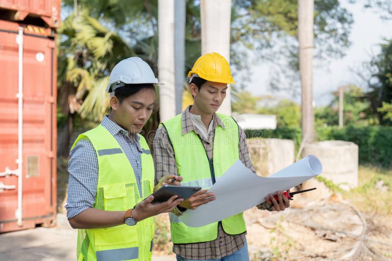 Logistics Engineering Meeting Construction Site Planning Session ...