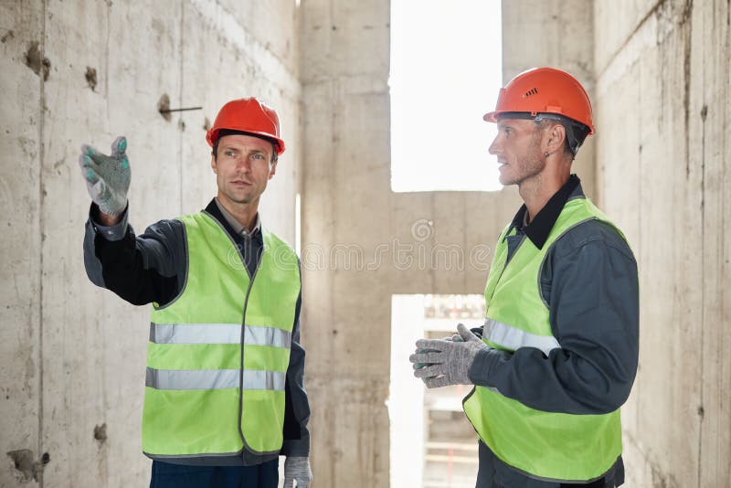 Two Engineers at Construction Site Stock Photo - Image of architecture ...