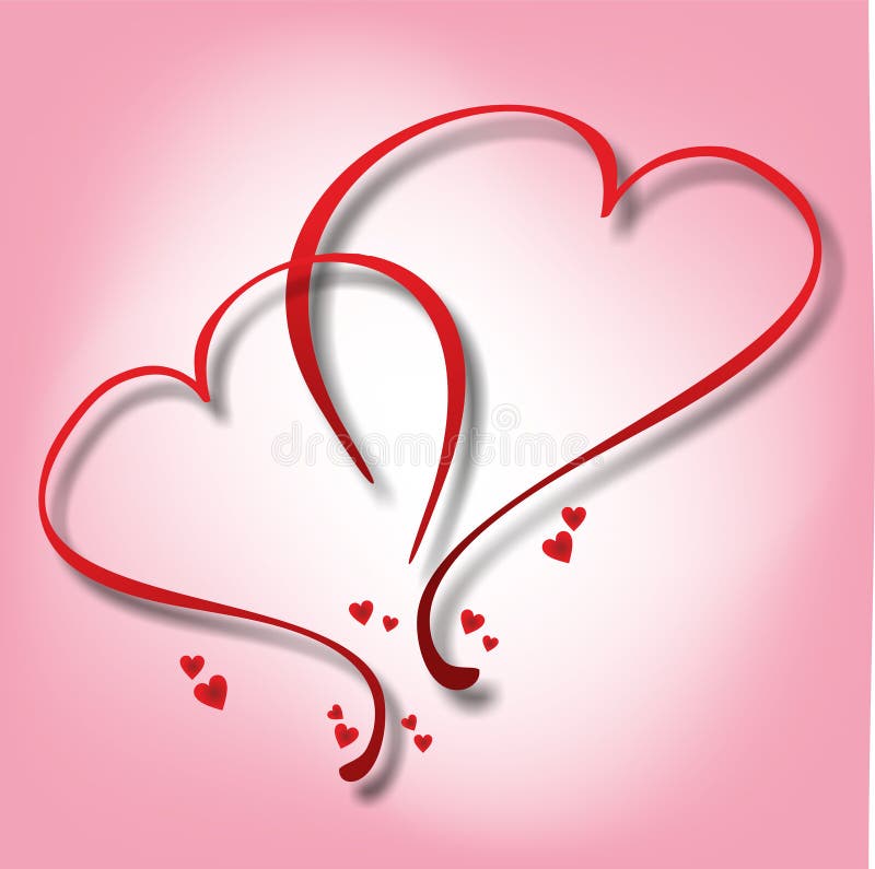 Two entwined hearts stock illustration. Illustration of metaphor - 78059280