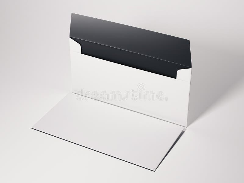 Two Envelopes in Bright Studio. 3d Rendering Stock Illustration ...