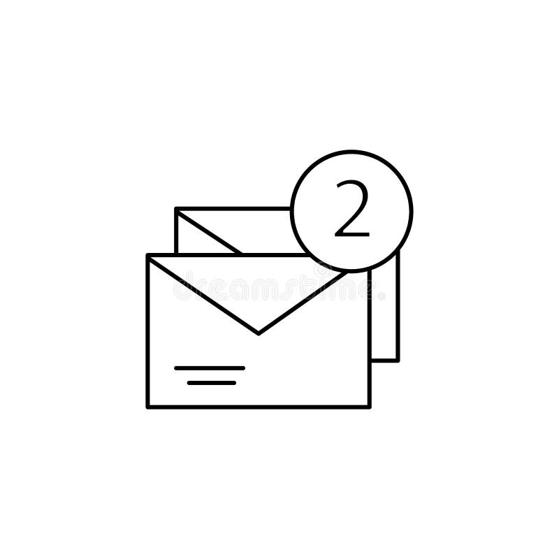 Two Envelopes, Message Icon. Simple Line, Outline Vector of Information ...