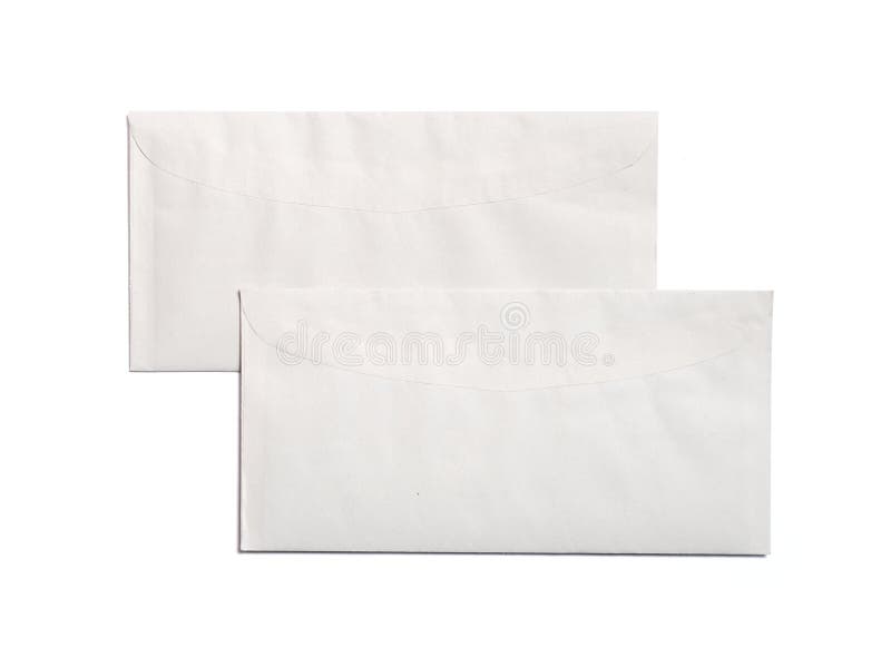 Envelopes Isolated on White Stock Photo - Image of invitation, message ...