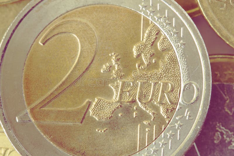 Two euro coin stock image. Image of money, payment, face - 38125499