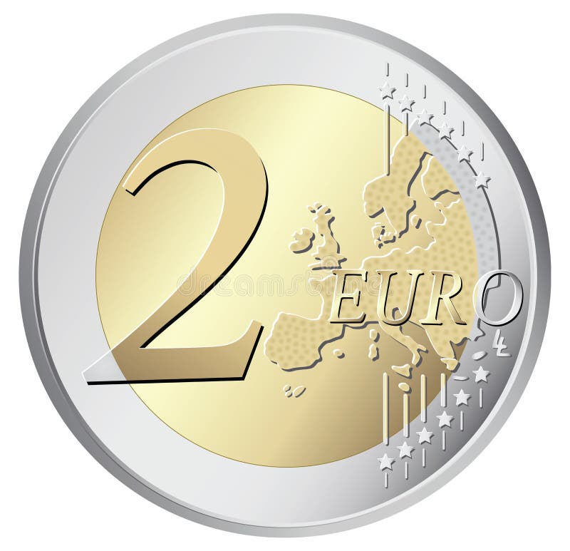 Two Euro Coin Illustration Stock Vector - Image: 34751459