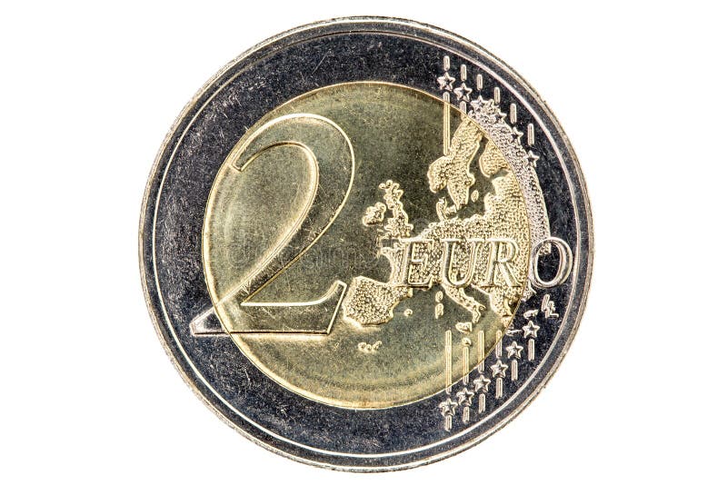 Two Euros Coin stock image. Image of european, banking - 49828497