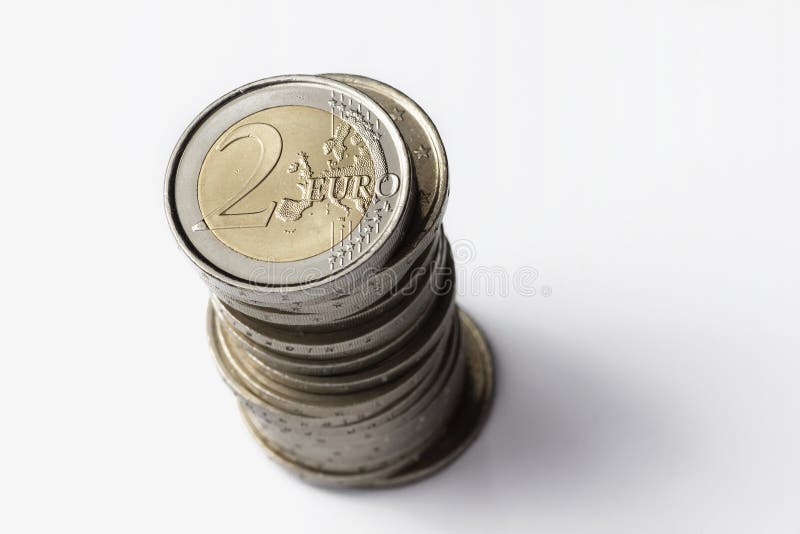 Two Euros Coins Tower Stock Photos - Free & Royalty-Free Stock Photos ...