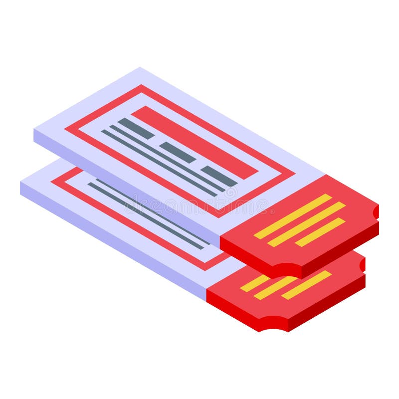 Two Event Tickets Lying on Top of Each Other Stock Vector ...