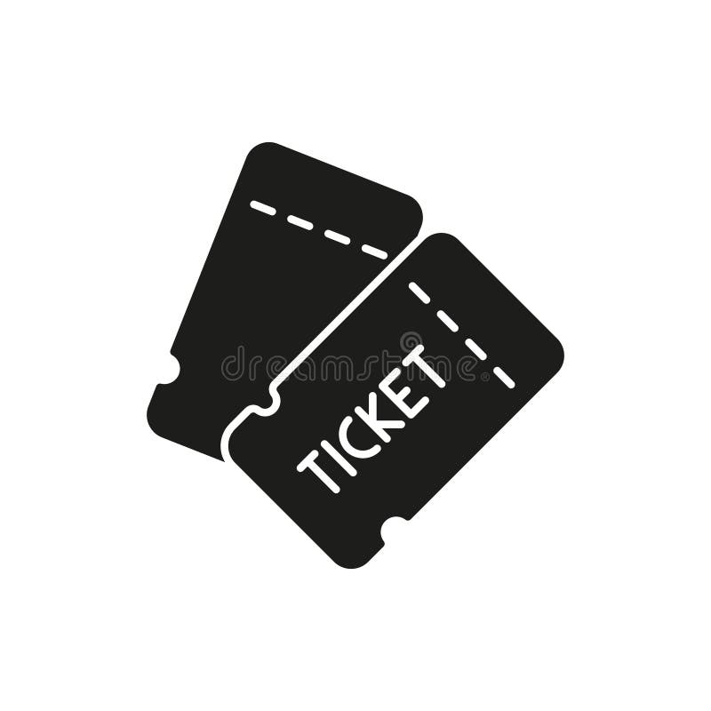 Two Event Tickets Solid Icon. Admission, Entry Pass, and Event Access ...