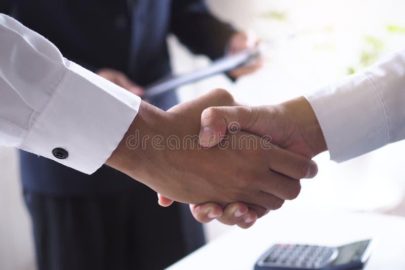 Two Executives Handshake As Partners after the Successful Meeting Stock ...
