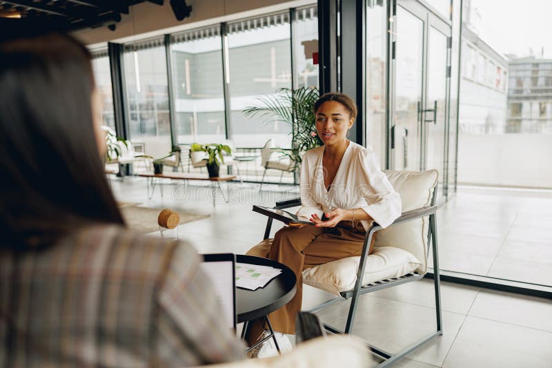 Engaging, Professional Business Meeting Taking Place in an Elegant ...