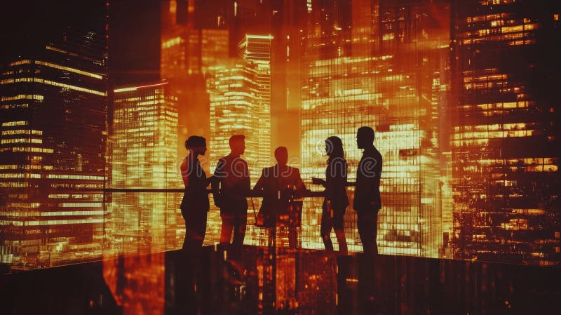 Two Exposures of Business Executives during a Conference Meeting Scene ...