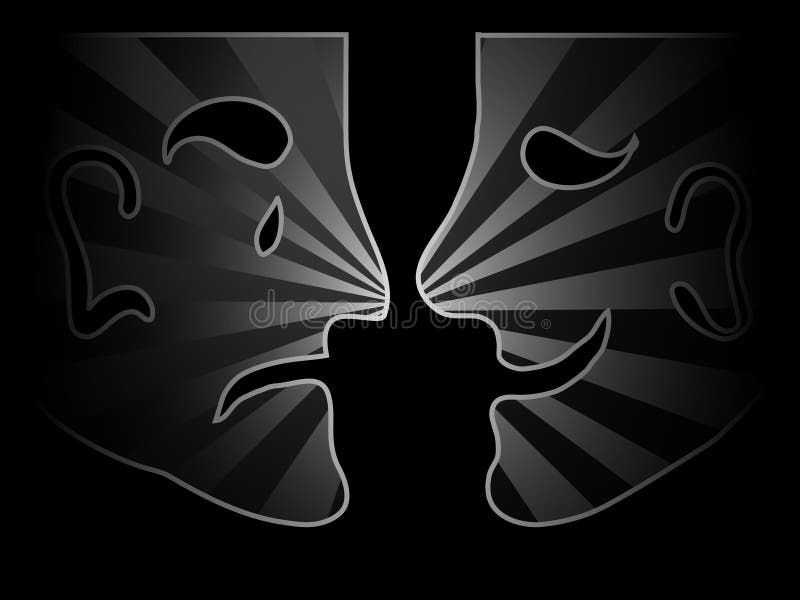 Two face stock illustration. Illustration of carnival - 7496690