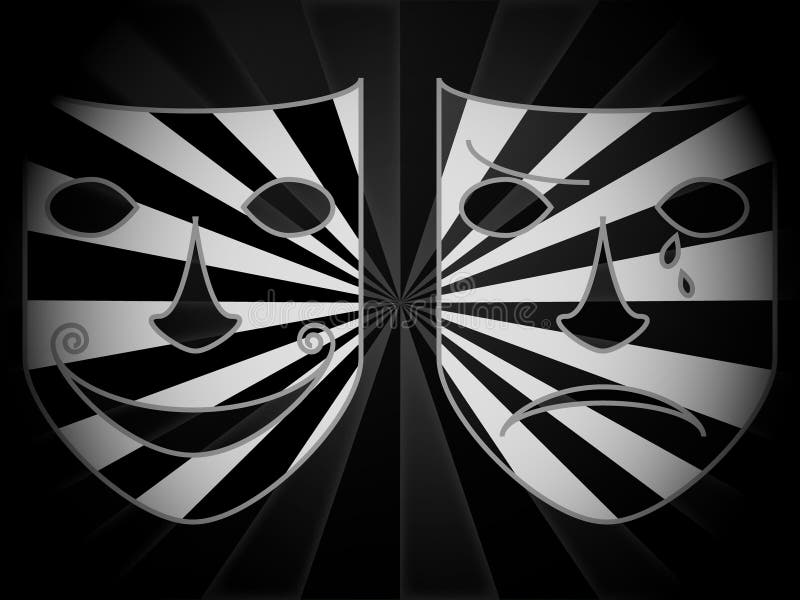 Two face stock illustration. Illustration of masquerade - 7736652