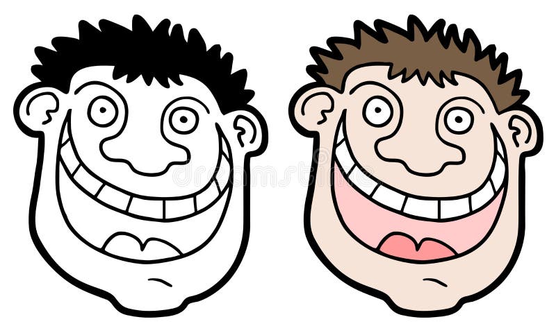 Two face man stock vector. Illustration of head, drawing - 30755946