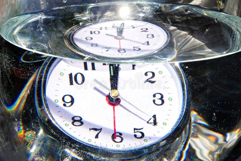 Two faced clock. stock image. Image of refraction, clockwork - 184359245