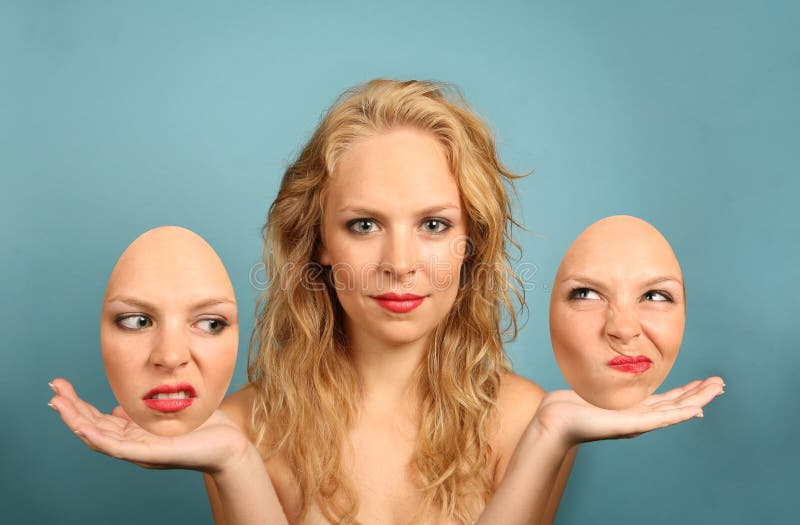 Two Faced Woman stock image. Image of bright, care, freshness - 2717105