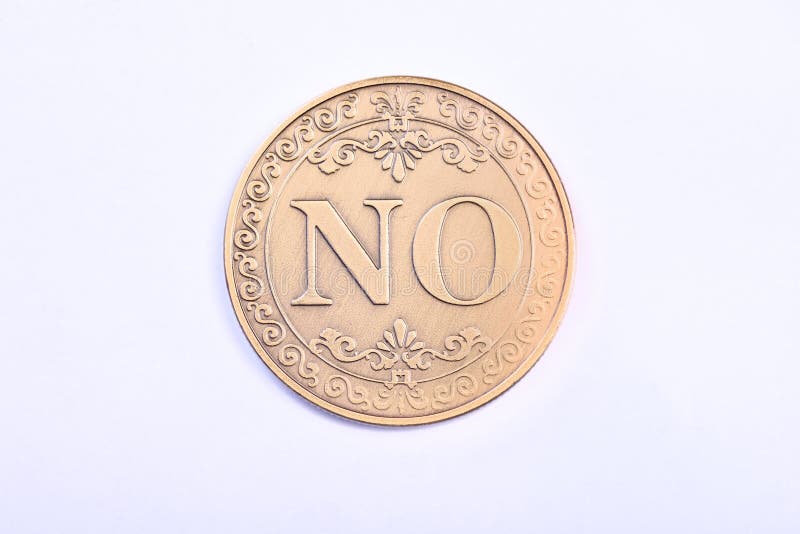 Two Faces of a Coin: Yes and No Stock Photo - Image of silver, toss ...