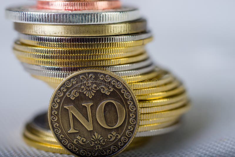 Two Faces of a Coin: Yes and No Stock Photo - Image of silver, toss ...