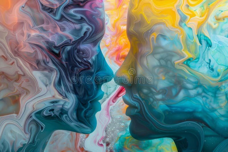 Couple Merging Stock Illustrations – 491 Couple Merging Stock ...