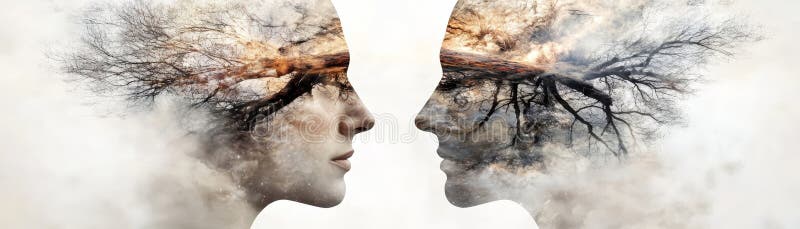Two Faces Divided by Trees, Exploring Themes of Separation, Connection ...