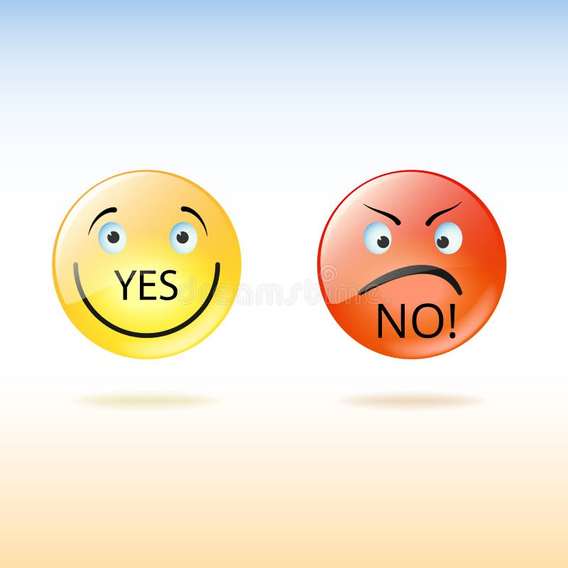 Two Faces, Good and Evil, Yes and No. Stock Vector - Illustration of ...