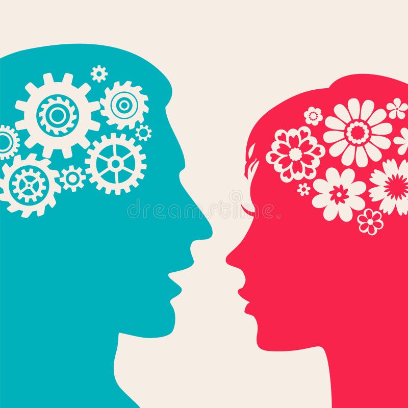 Two Head Silhouettes Stock Illustrations – 1,062 Two Head Silhouettes ...