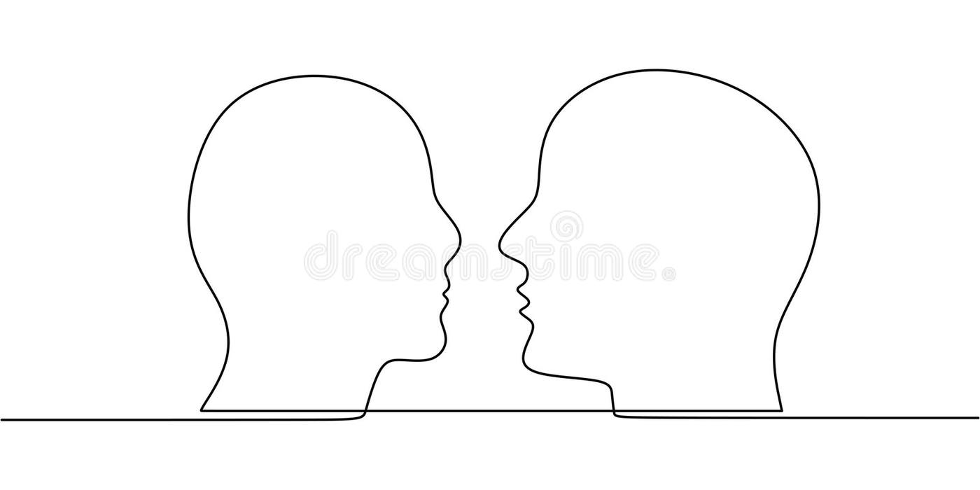 Two Faces One Line Stock Illustrations – 315 Two Faces One Line Stock ...