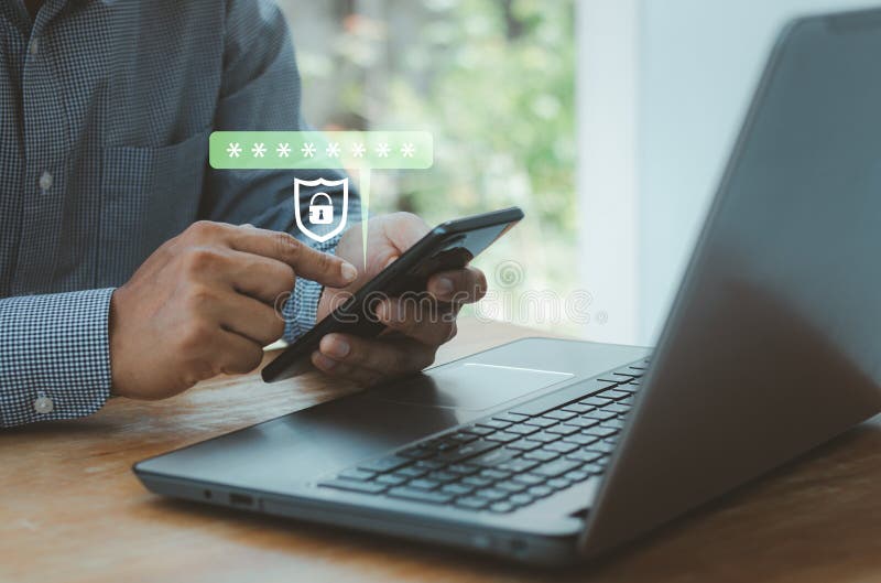 Two Factor Authentication Concept Cyber Security With Biometrics