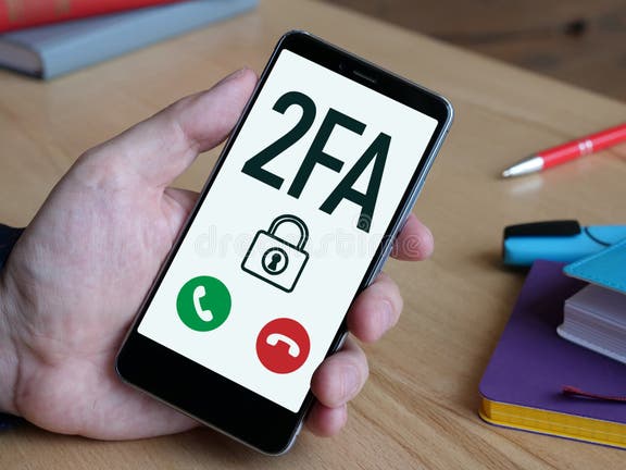 Two-Factor Authentication 2FA Cybersecurity Concept. Information Leak ...