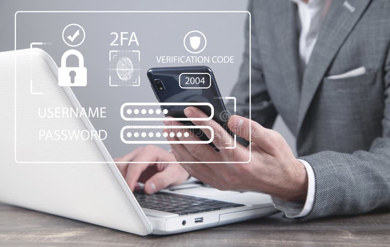 Two-factor Authentication 2FA Security. Personal Data Security Stock ...