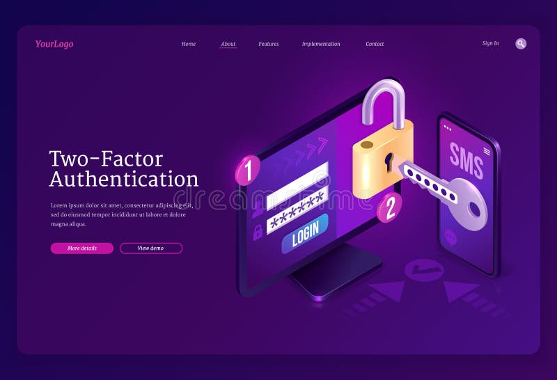 Two Factor Authentication Stock Illustrations – 1,125 Two Factor ...