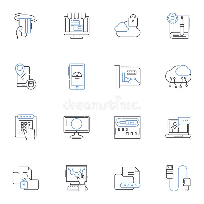 Two-factor Authentication Line Icons Collection. Security, Verification ... Two-factor Authentication Line Icons Collection. Security, Verification ...