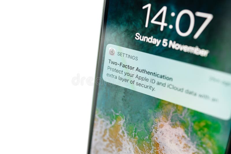 Two-factor Authentication Message on Iphone XS Screen Editorial Photo ...
