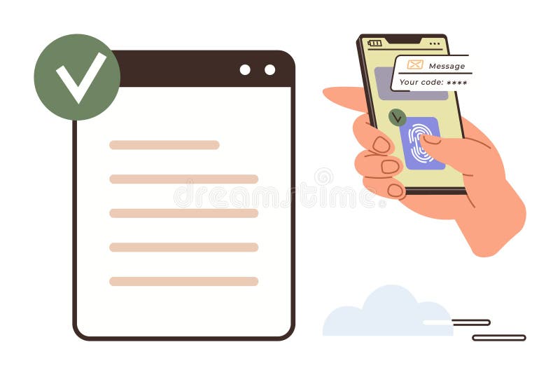 Two-factor Authentication Process with Security Code and Biometric ...