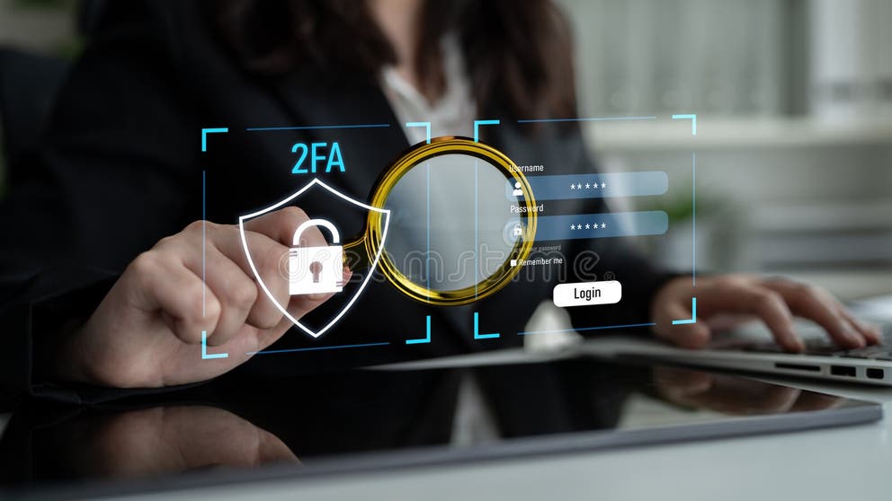 Two-factor Authentication for Secure Login System Latch Stock Image ...